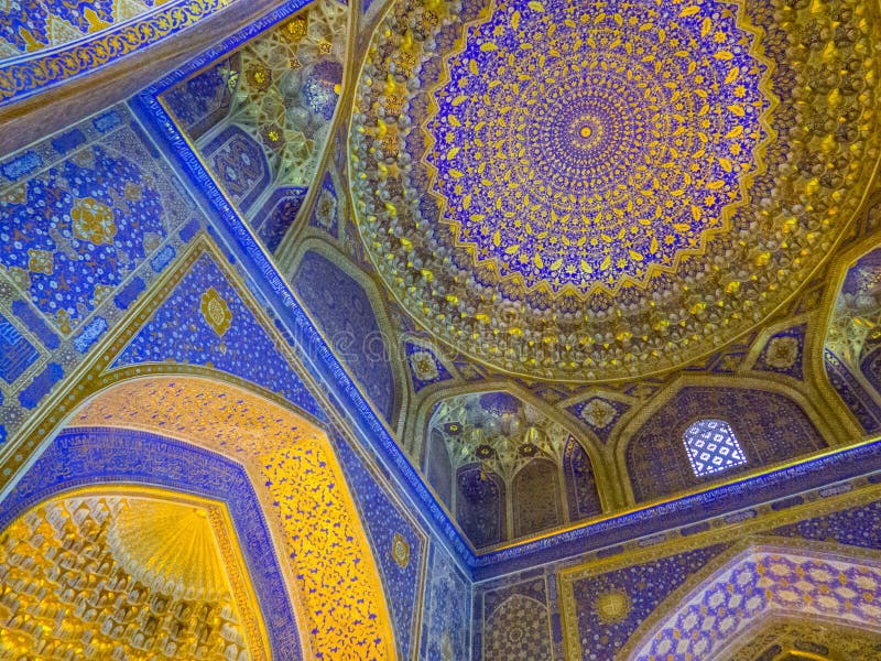 Tilla-Kari Mosque, Samarkand, Uzbekistan Editorial Photo - Image of ...