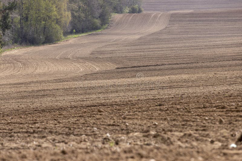 Poor Infertile Soil in the Field in the Spring after Plowing Stock ...