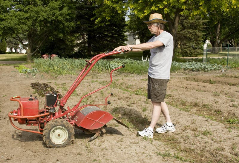 Tilling garden stock photo. Image of machine, prepare - 20002792