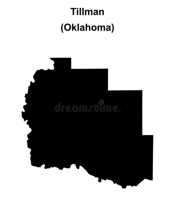 Tillman outline map stock vector. Illustration of blank - 361753433