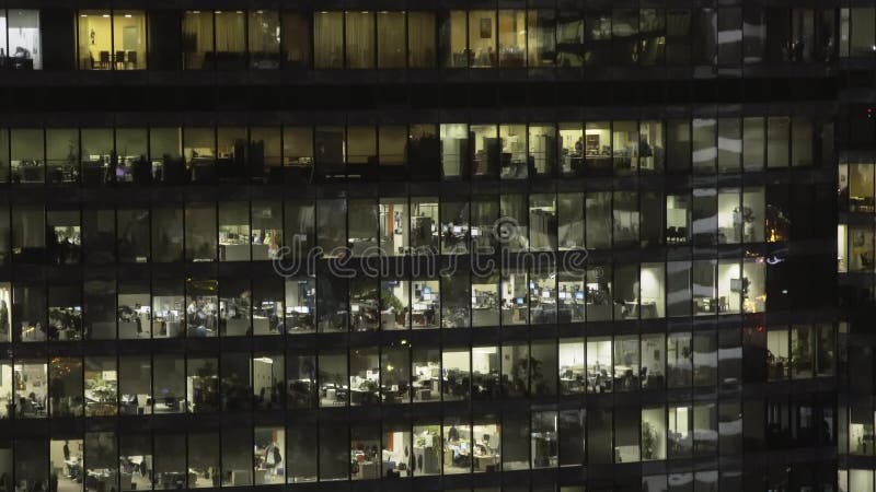 Tilt Down Real Time Close Up Shot of Skyscraper Facade in Downtown of ...