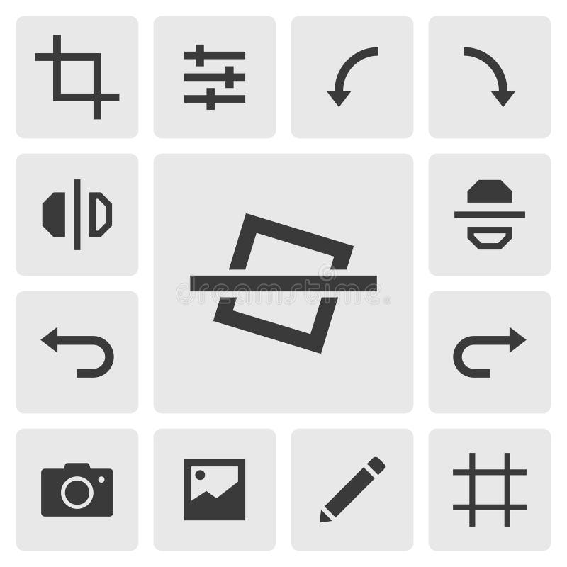 Tilt Image Icon Vector Design. Simple Set of Photo Editor App Icons ...