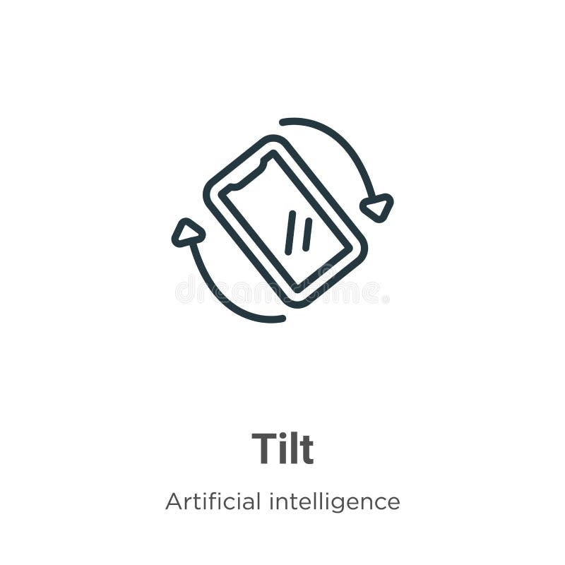Tilt Outline Vector Icon. Thin Line Black Tilt Icon, Flat Vector Simple ...