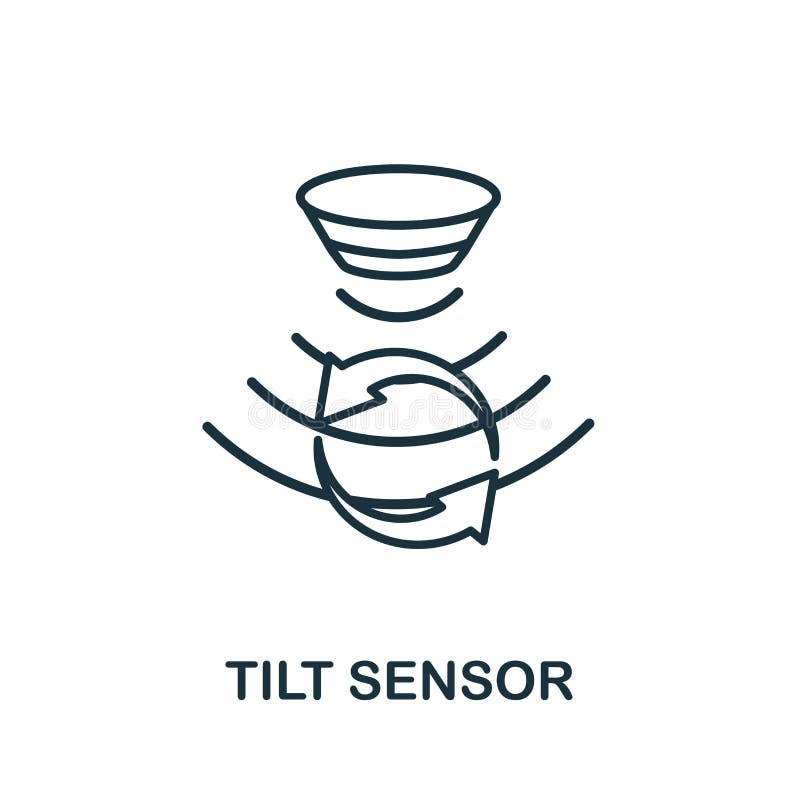 Tilt Sensor Icon. Monochrome Style Design from Sensors Icon Collection ...