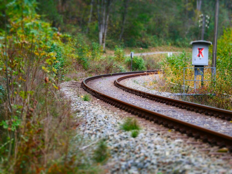 Winding railroad track stock image. Image of track, steel - 30736261