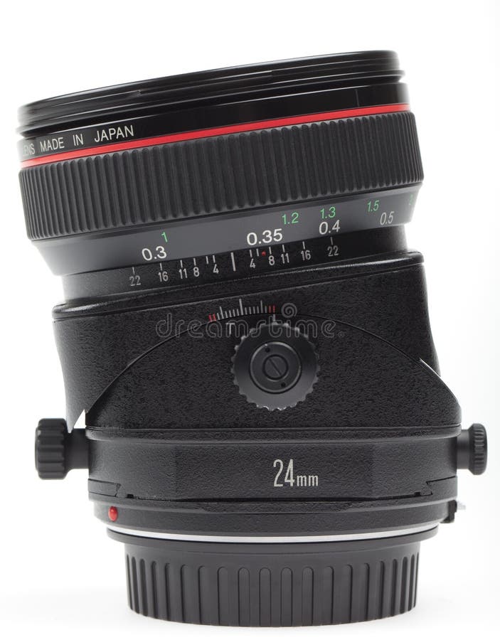 Tilt-shift Lens at Maximum Tilt Stock Image - Image of lens, isolated ...