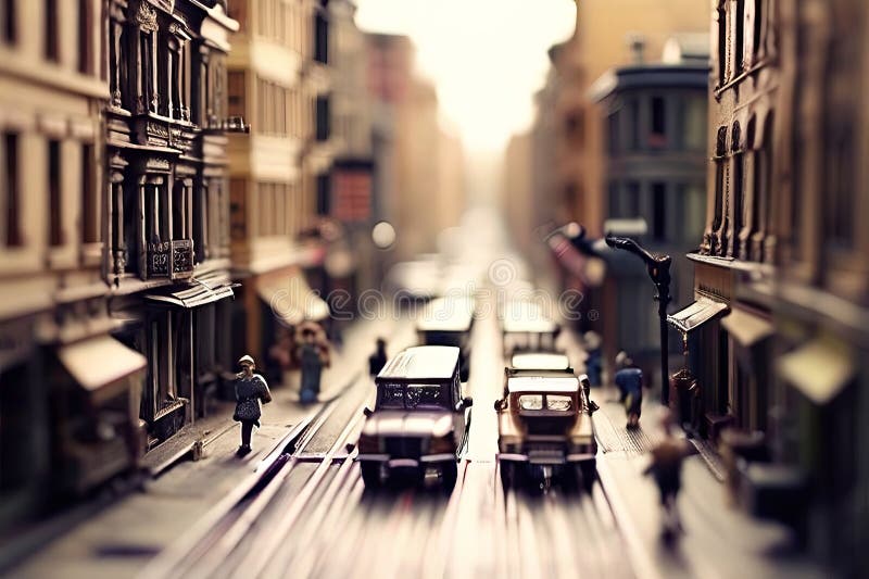 Tilt Shift Pencil Drawing a Drawing that Mimics the Effect of a Stock ...