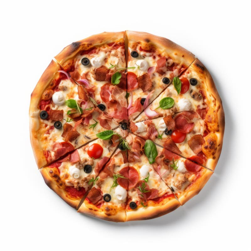 Tilt-shift Pizza: a Painterly Top View of a Delicious Delight Stock ...