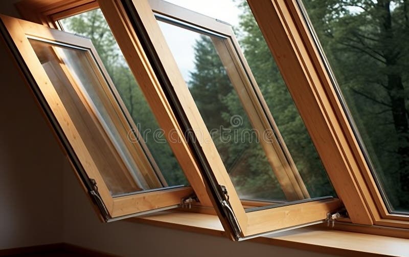 Tilt and Turn Windows Open in Two Ways Tilting. Stock Illustration ...