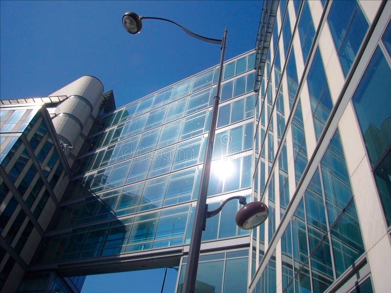 Tilt-up on a Glass-and-steel Building Stock Photo - Image of europe ...