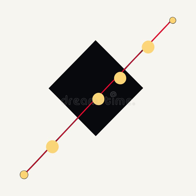 Tilted Diamond with Yellow Dots. Stock Illustration - Illustration of ...