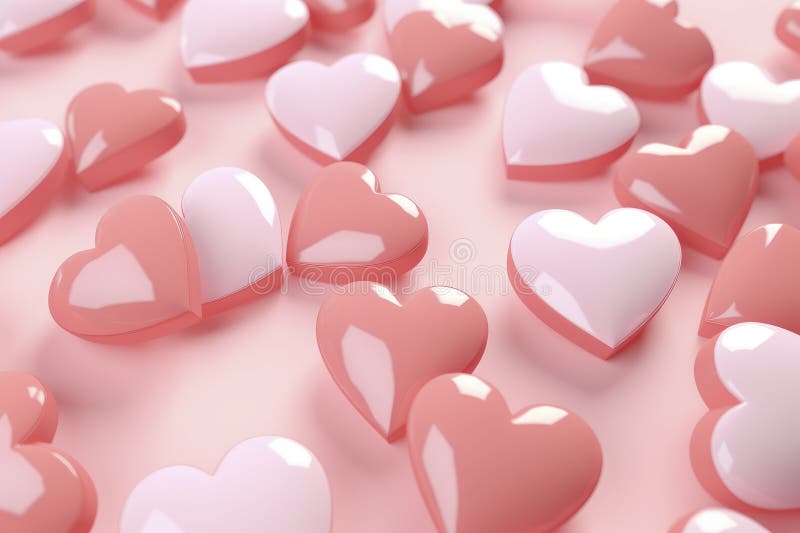 Tilted Heart Arrangement in Pastel Setting.. Generative AI Stock ...