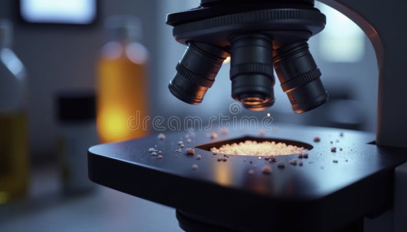 Tilted Lens in Microscope Shows Microscopic Life, Scientific ...