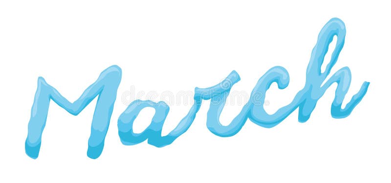 March Word Over Colorful Brush Strokes Background Stock Vector ...