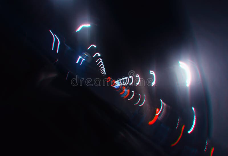 Tilted Neon Light Traces Background Stock Image - Image of maze ...