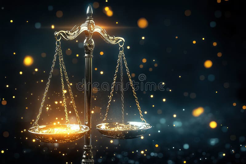 A Tilted Scale Showcases the Concept of Balance, Surrounded by a ...