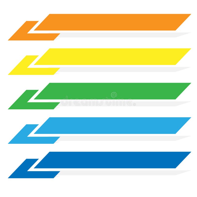 Banner, Plaque Shapes Elements. Rectangle Tags, Labels Stock Vector ...