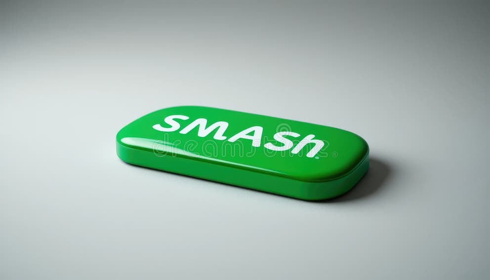 Tilted Smash Button with Shadow Stock Illustration - Illustration of ...
