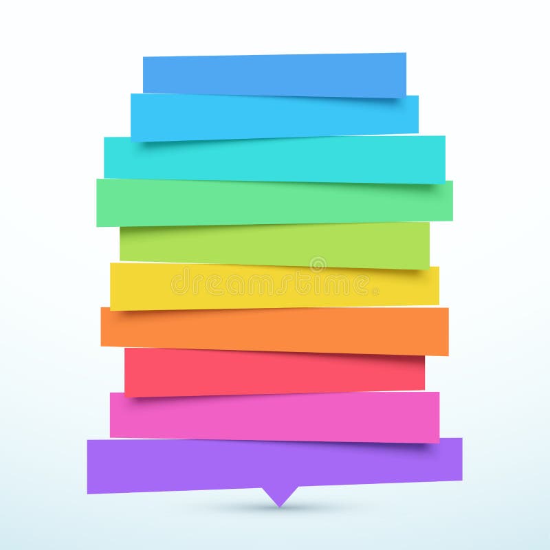 Tilted 10 Step Banners List Infographic Design Stock Vector ...