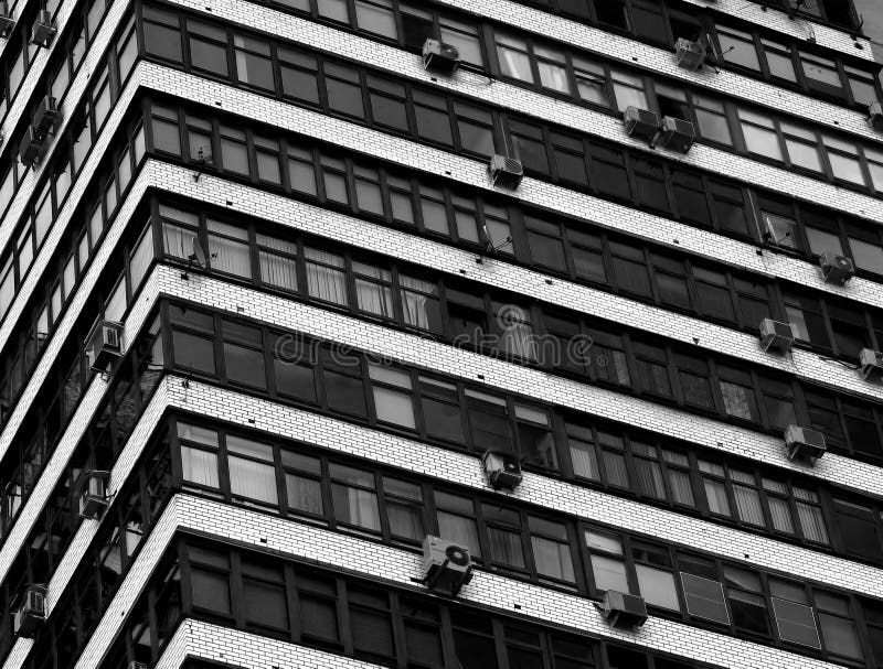 Tilted Windows of Many-storied Building Architecture Backdrop Stock ...