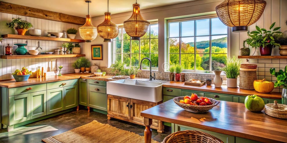 A TiltShift Dream Rustic Boho Farmhouse Kitchen with Eclectic Charm ...