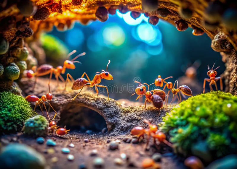 A TiltShift Perspective on an Amazing Ant Colony Detailed Underground ...