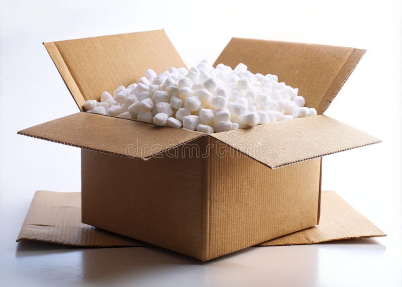 TiltShift Perspective of an Empty Cardboard Box Exploring Packaging ...