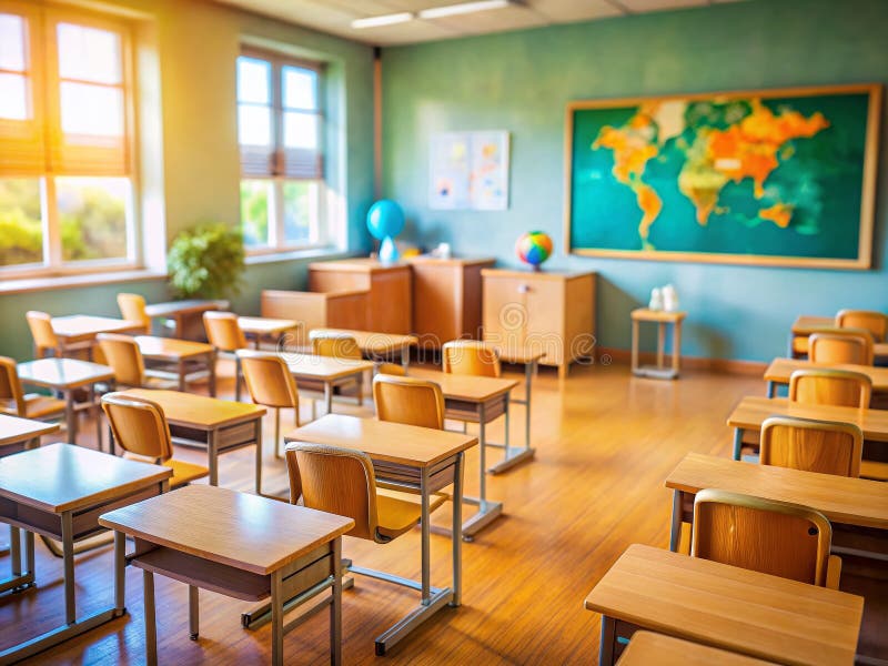 A TiltShift Perspective on an Empty Classroom Exploring Miniature ...