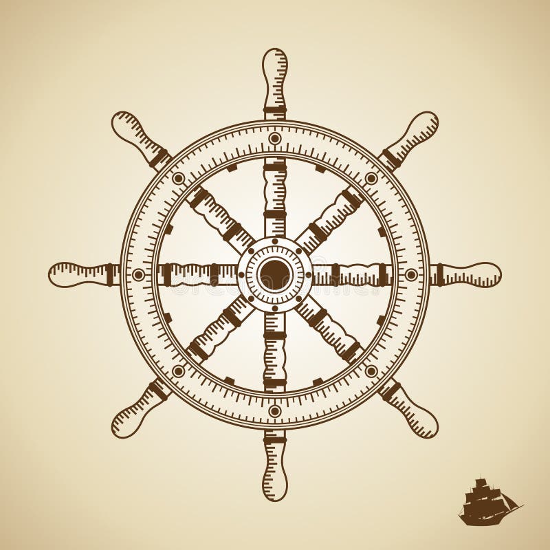 Timón vectorial ilustración del vector. Ilustración de extracto - 28283966