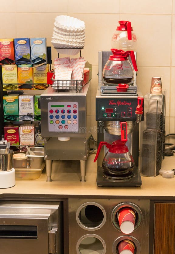 Tim Hortons coffee machine editorial photo. Image of maker - 29151356