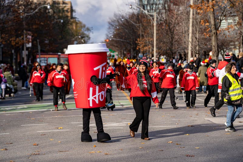 Tim Hortons Parade Float in Santa Claus Parade Toronto. Editorial ...