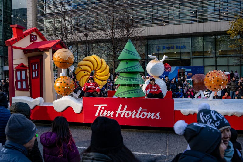 Tim Hortons Parade Float in Santa Claus Parade Toronto. Editorial Stock ...