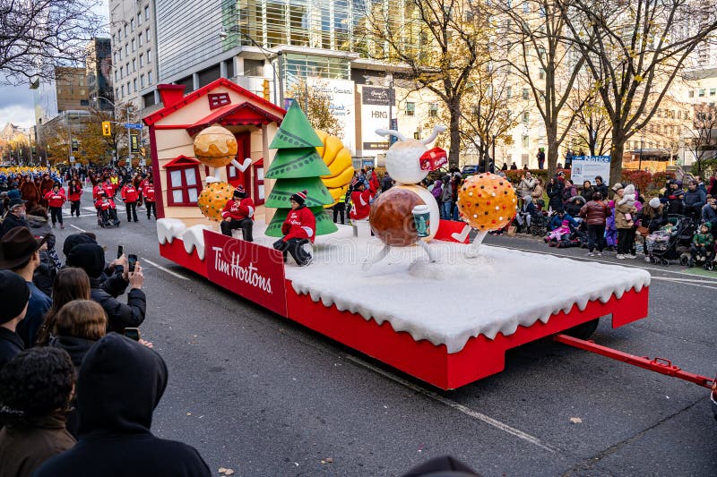 Tim Hortons Parade Float in Santa Claus Parade Toronto. Editorial Image ...