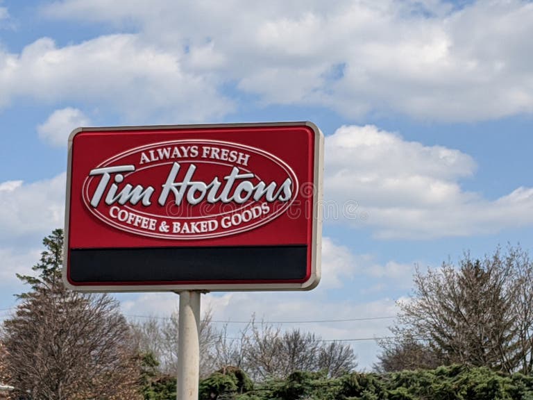 Tim Hortons Sign editorial photography. Image of sign - 179523872
