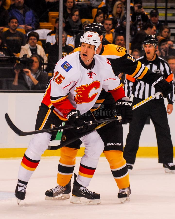 Tim Jackman Calgary Flames #15 Imagen de archivo editorial - Imagen de ...