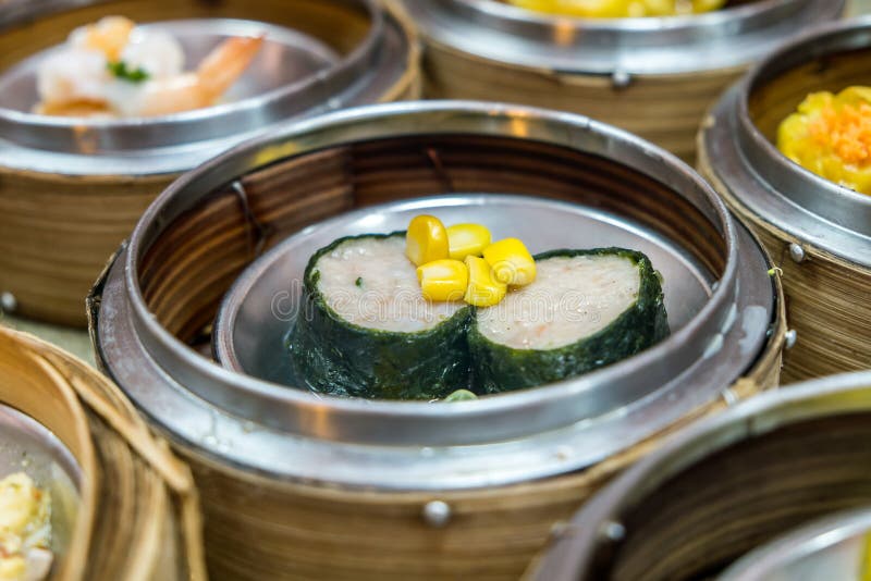 Tim sum stock image. Image of delicious, wooden, lunch - 91193943