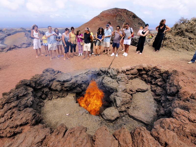 Der Teufel Als Symbol Für Timanfaya Park Stockfoto - Bild von insel ...