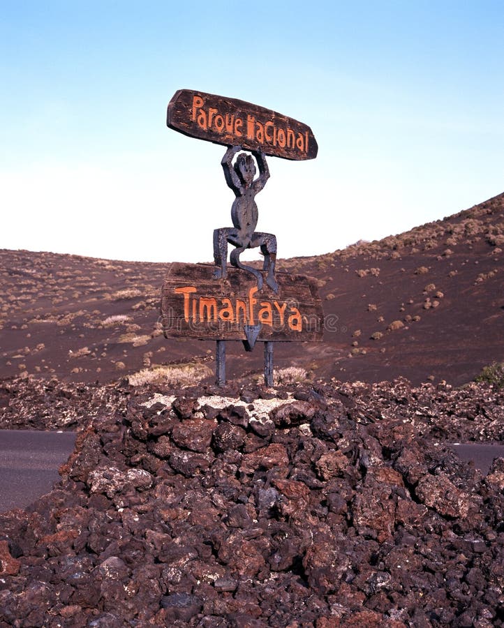 Timanfaya Fire Devil, Lanzarote. Stock Photo - Image of devil ...