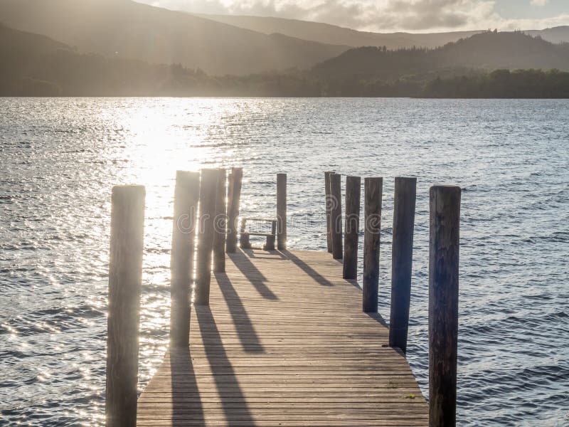 Timber Bridge at Lake Coast Stock Image - Image of coast, ring: 74285787