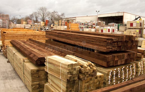 Timber and Building Supplies Stock Image - Image of building, materials ...