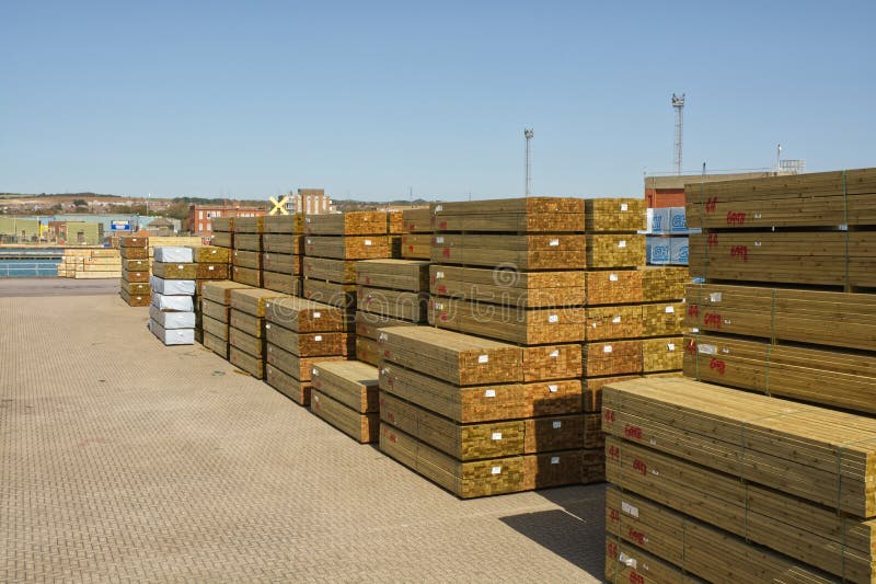 Timber Cargo, Shoreham Harbour, England Editorial Image - Image of ...