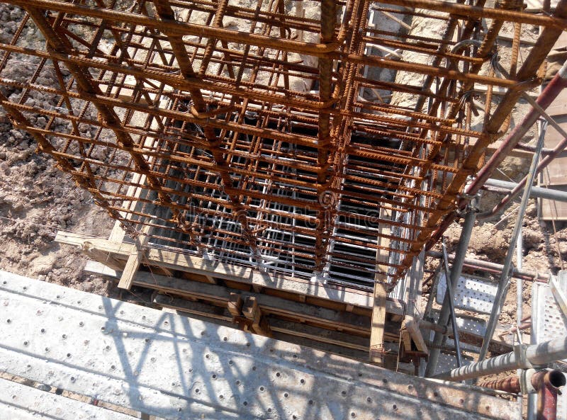 Timber Support for Timber Beam Formwork Stock Image - Image of ...