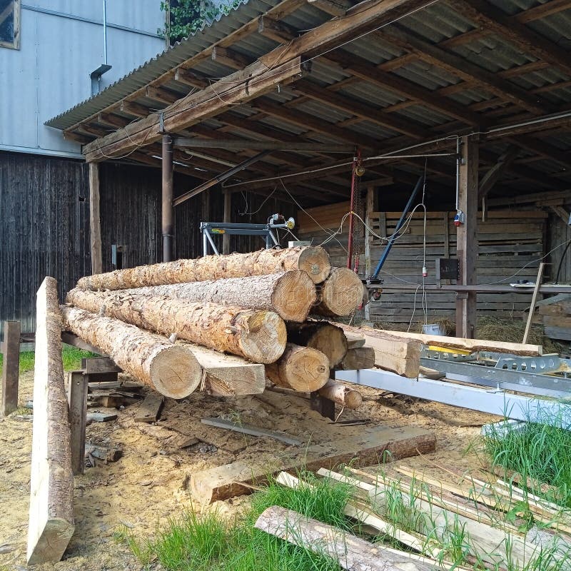 Timber Construction in Construction Industry Stock Image - Image of ...