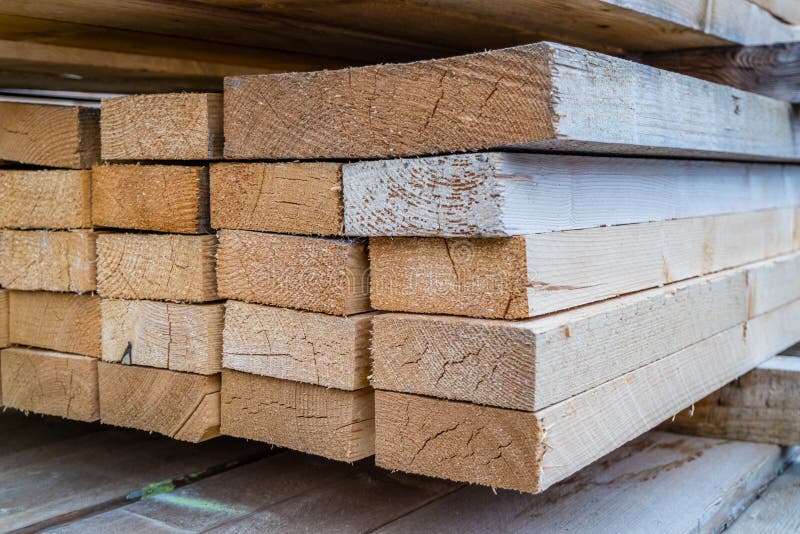 Timber for the Construction Site Stock Image - Image of construction ...