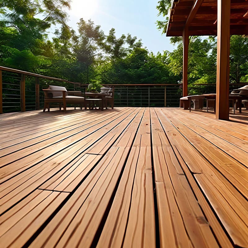 Timber Deck a Surface Made of Timber Planks or Boards Creatin a Stock ...