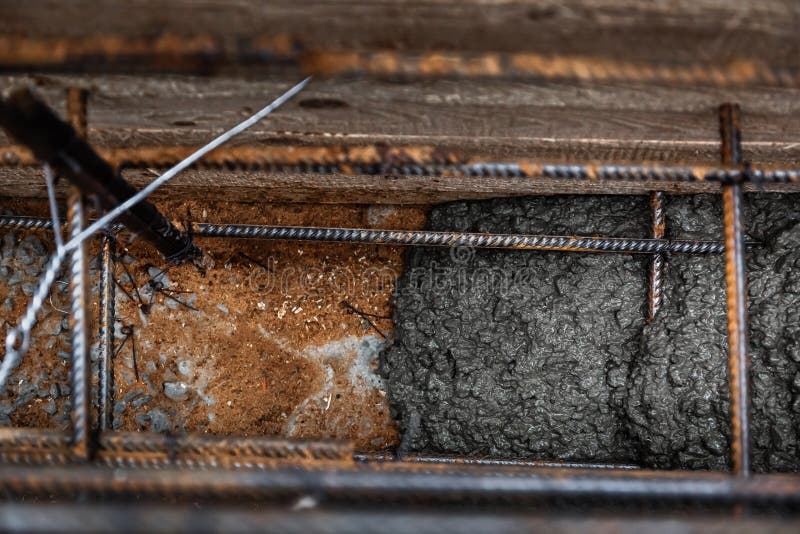 Timber Formwork with Metal Reinforcement for Pouring Concrete and ...