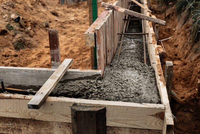 Timber Formwork with Metal Reinforcement for Pouring Concrete and ...