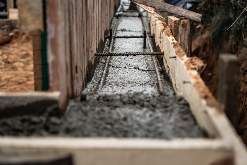 Timber Formwork with Metal Reinforcement for Pouring Concrete and ...