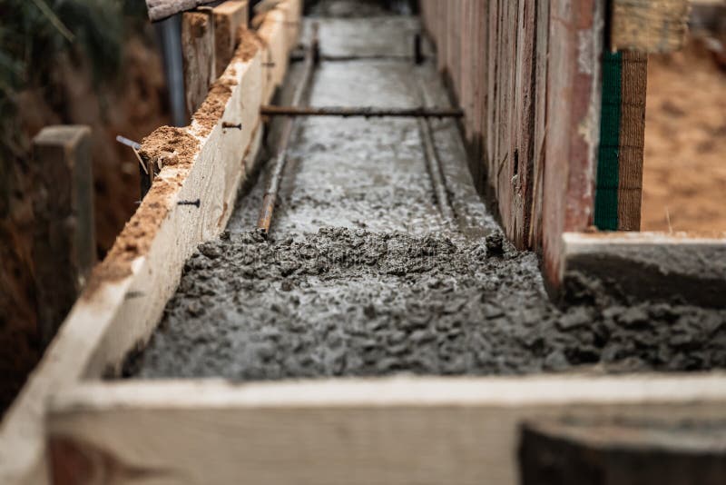 Timber Formwork with Metal Reinforcement for Pouring Concrete and ...