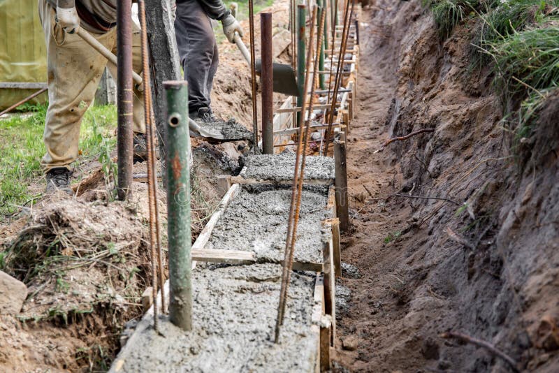 Timber Formwork with Metal Reinforcement for Pouring Concrete and ...